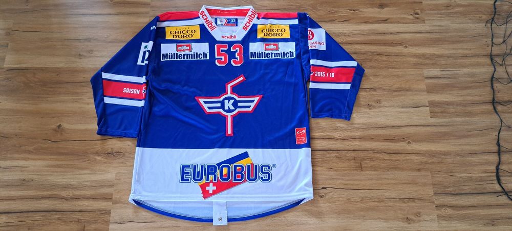 Gameworn/issued Trikot Tim Wieser, EHC Kloten 2015/16 (Gebraucht) in ...