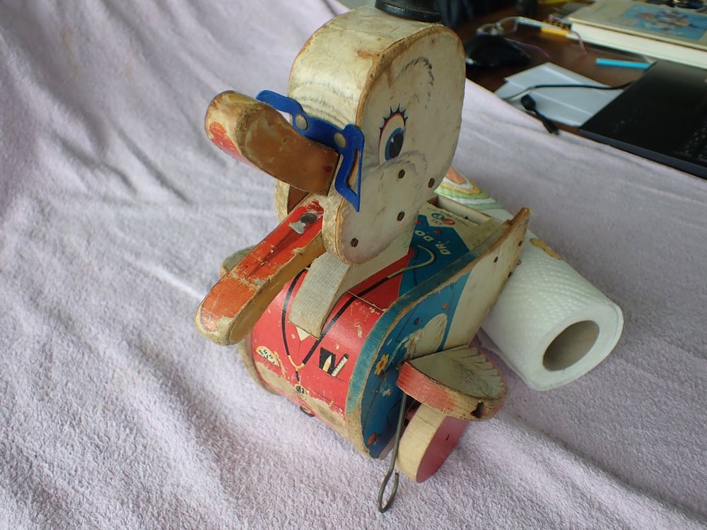 alte FISHER PRICE Nachzieh-Ente Nr. 132 "Doctor Doodle" 1957 (Gebraucht ...