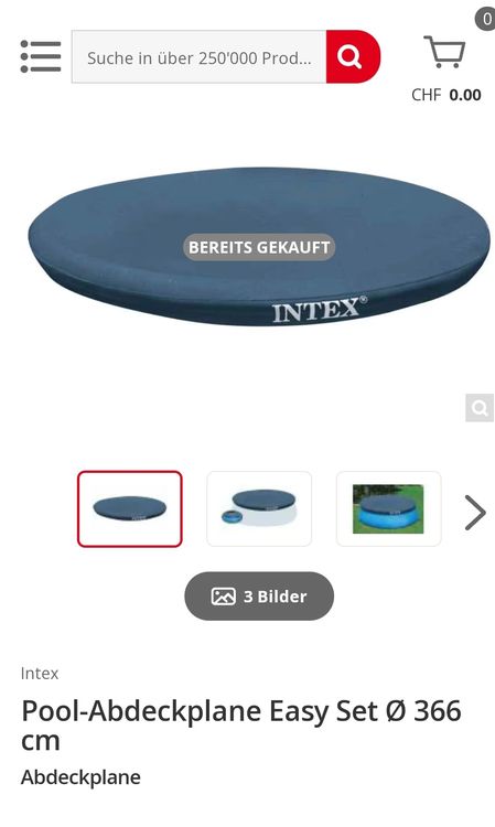Intex,Poolabdeckung Rund 366cmNeu | Kaufen auf Ricardo Intex,Poolabdeckung Rund 366cmNeu | Kaufen auf Ricardo