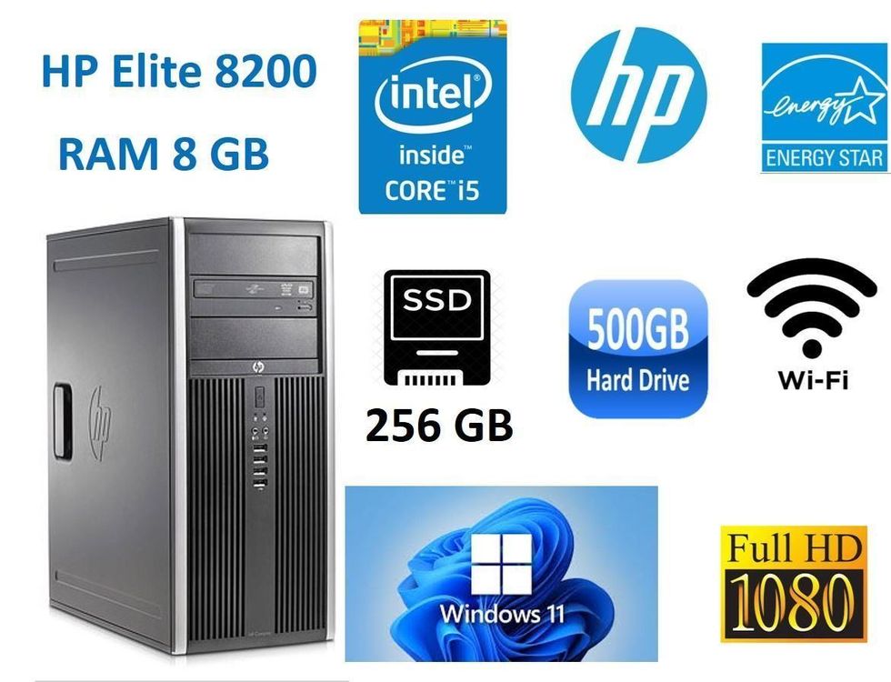 PC HP 8200 Elite 8GB 256GB 500GB FULLHD (Gebraucht) in Meggen für CHF ...