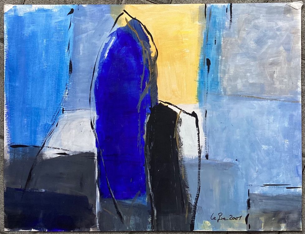 Abstrakte Mischtechnik Unleserlich Signiert | Kaufen auf Ricardo