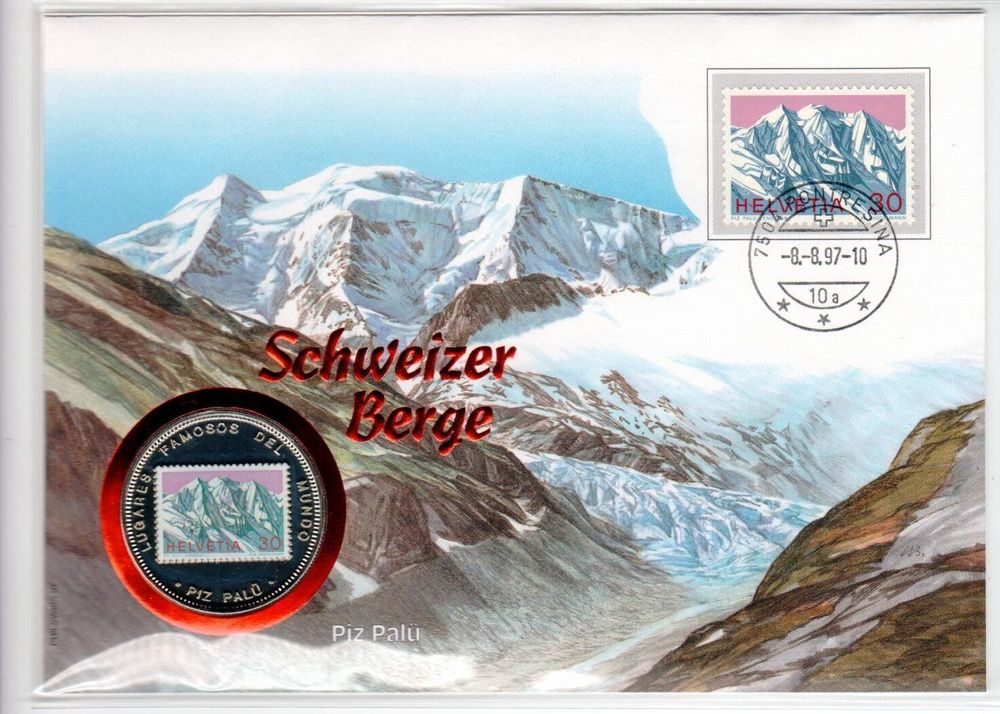 Münzbrief, Schweizer Berge Piz Palü | Kaufen auf Ricardo