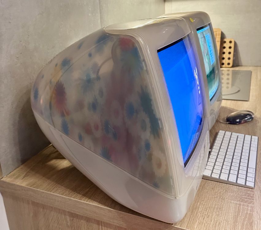 Apple iMac G3 motif Flower Power COLLECTOR bon état | Acheter sur Ricardo