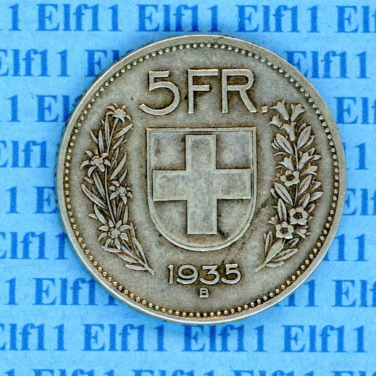 CHF___5.00 1935 -vz 5 Franken (Gebraucht) in Widnau für CHF 13 – mit Lieferung auf Ricardo kaufen