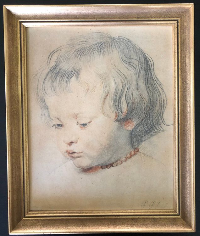 Druck Rubens tête d'enfant Bild Kinderporträt Bild Kunst (Gebraucht) in ...