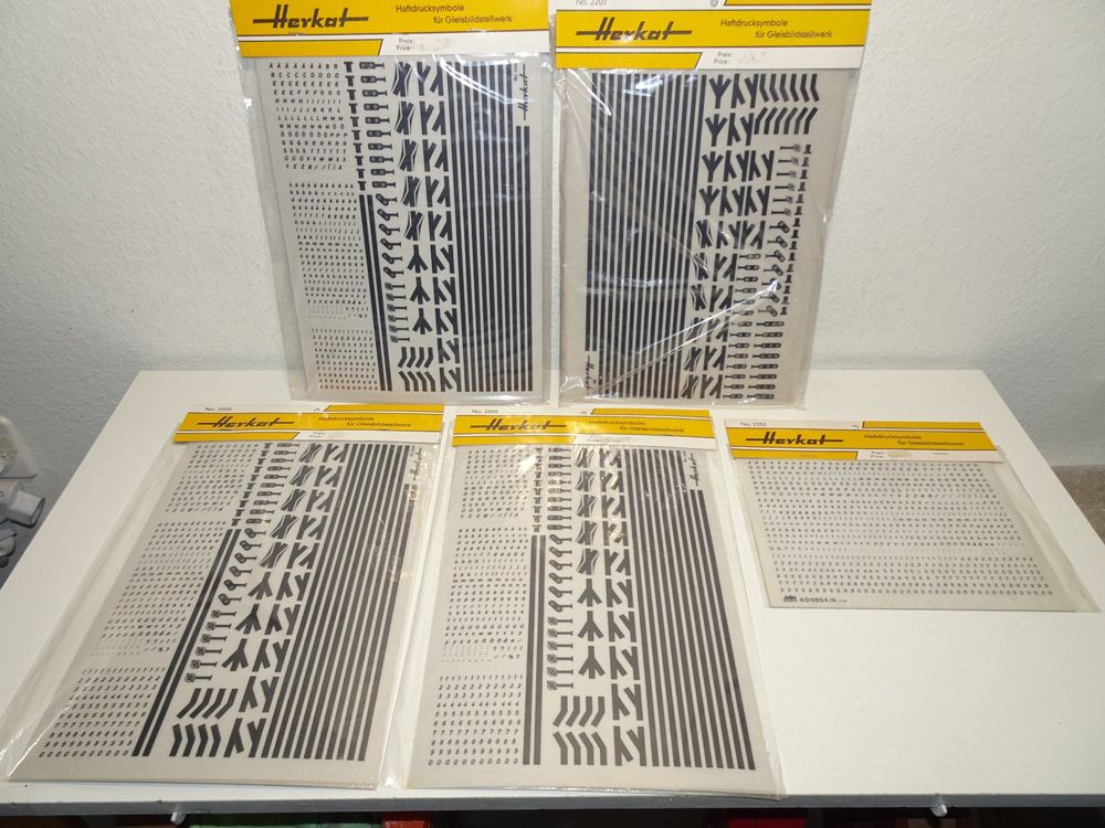 Herkat Haftdruck Symbole Gleisbilder Stellwerk 2200 2201 (Neu (gemäss ...
