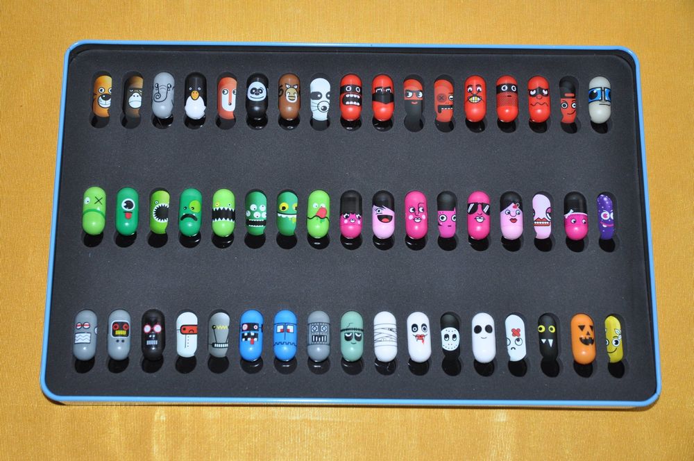 32 Nanos Figuren mit Blechschachtel nano mania von Migros (Gebraucht ...