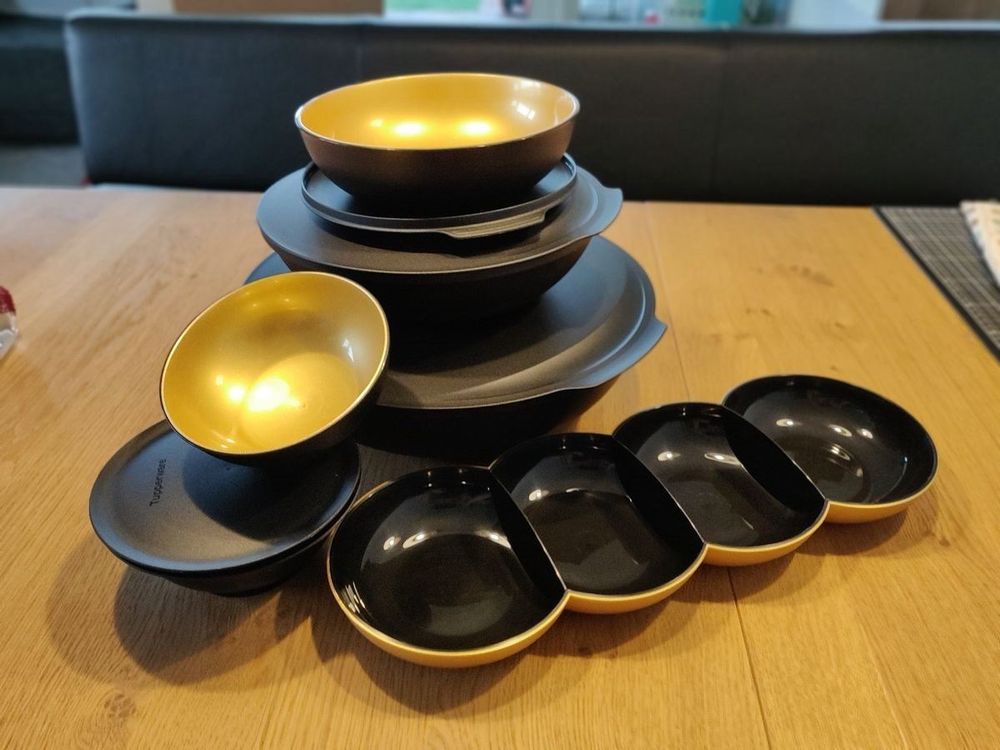Allegra set Gold schwarz- Tupperware (Neu (gemäss Beschreibung)) in ...