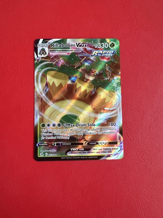 Pokemon Rillaboom VMAX Fullart Top Mega Karte Selten | Kaufen auf Ricardo