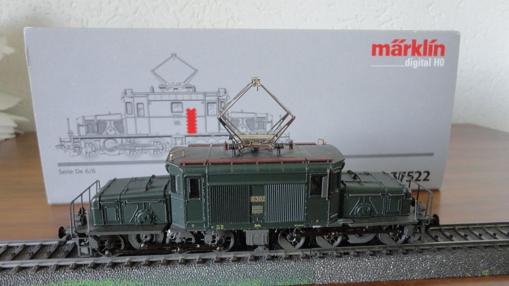 E-Lok De6/6 SBB grün Märklin in OVP HO Wechselstrom 37522 (Gebraucht ...