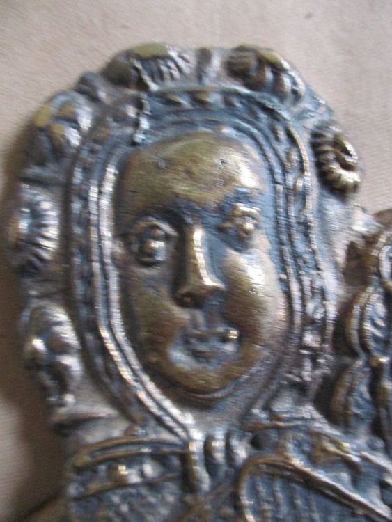 Rarität Messing Relief Orthodoxe Ikone heilige Maria +Jesus (Gebraucht ...