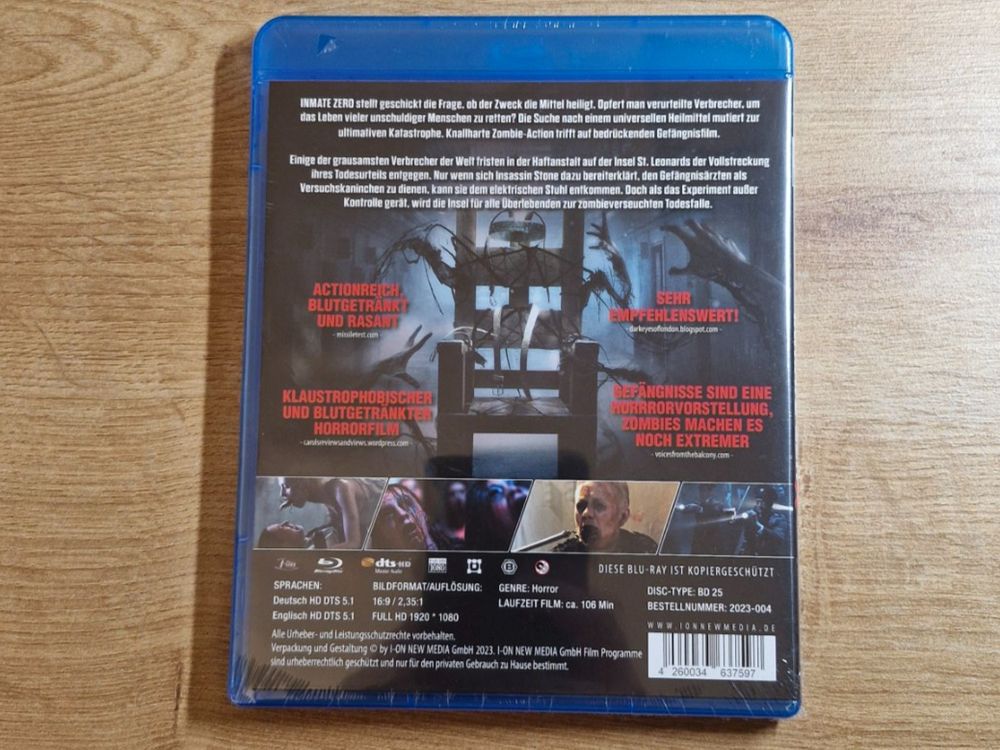 Inmate Zero (2020) Uncut RAR NEU OVP Bluray (Neu und originalverpackt) in Pfungen für CHF 4 ...