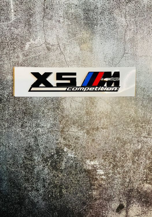 BMW X5M Competition Emblem Logo Schriftzug Schwarz glänzend (Neu und ...