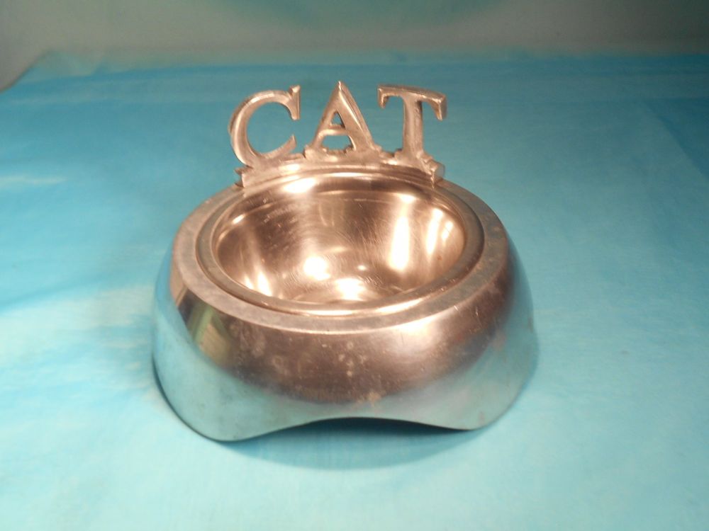 Katzen Futternapf CAT, Aluminium und Chromstahl, Happy-House (Gebraucht ...