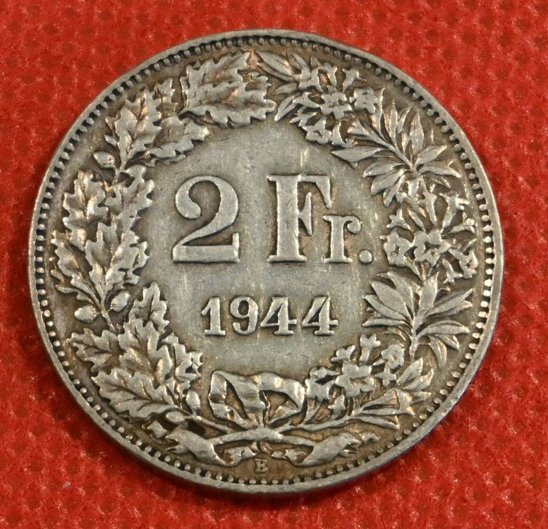 2 Franken 1944 Silber (Gebraucht) in Winterthur für CHF 9 – mit Lieferung auf Ricardo kaufen