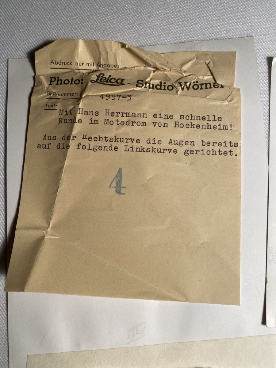 4 Originalaufnahmen von Hans Herrmann Hockenheim Porsche 906 (Gebraucht ...