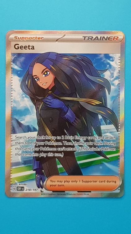 Geeta – Full Art Trainer – Obsidian Flames - EN | Kaufen auf Ricardo