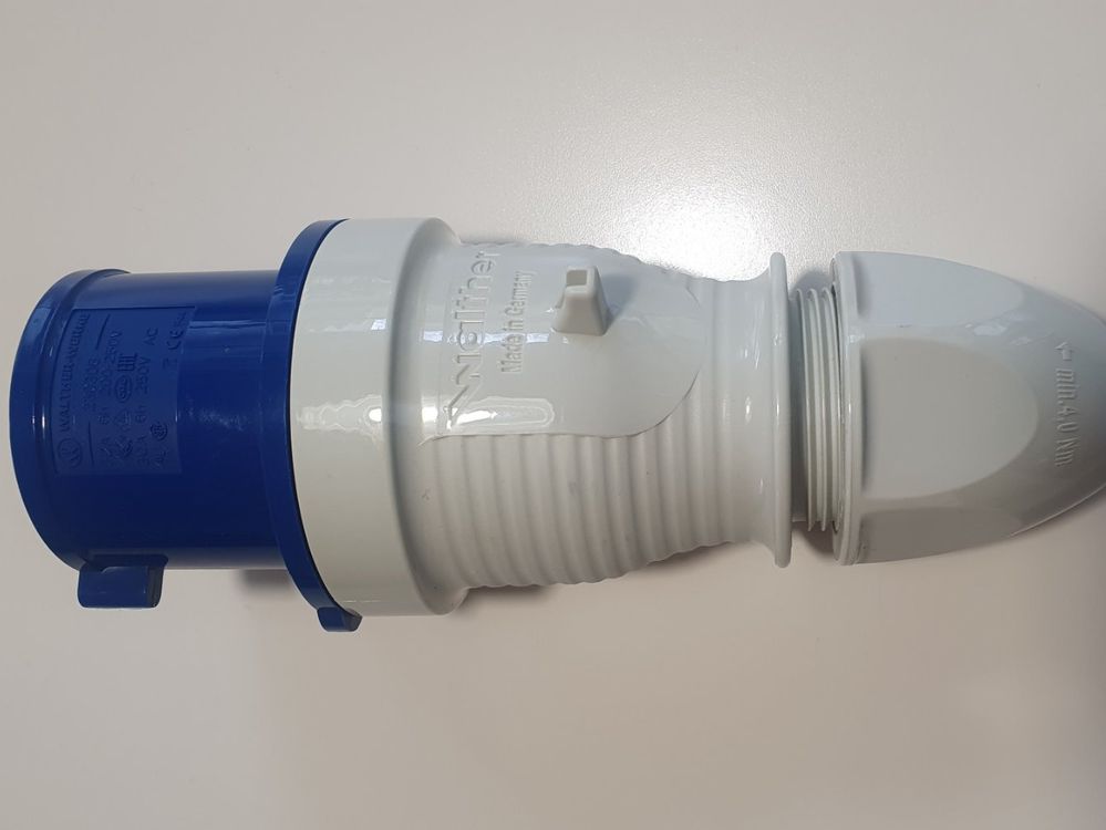 Stecker für Camping / E-Auto, CEE 32, 3p, Blau, Walther (Neu (gemäss ...