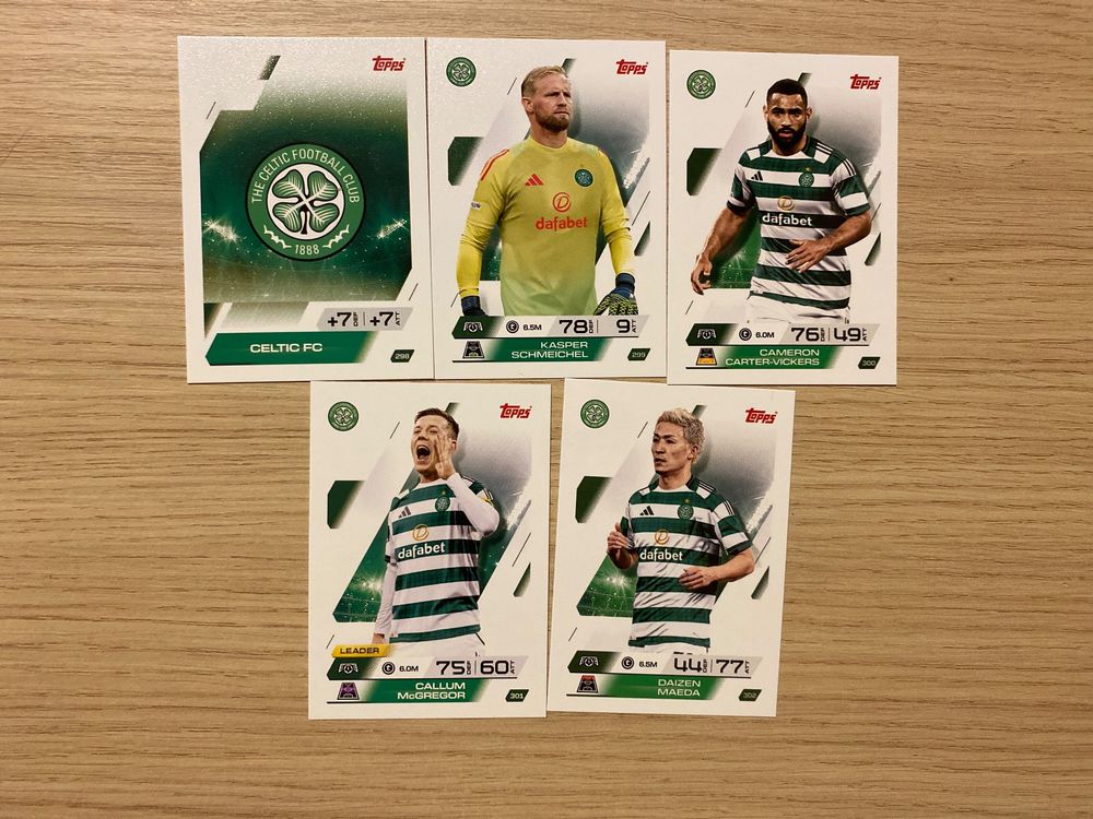 Topps Match Attax 25/26 Celtic FC komplett 298-302 (Neu (gemäss ...