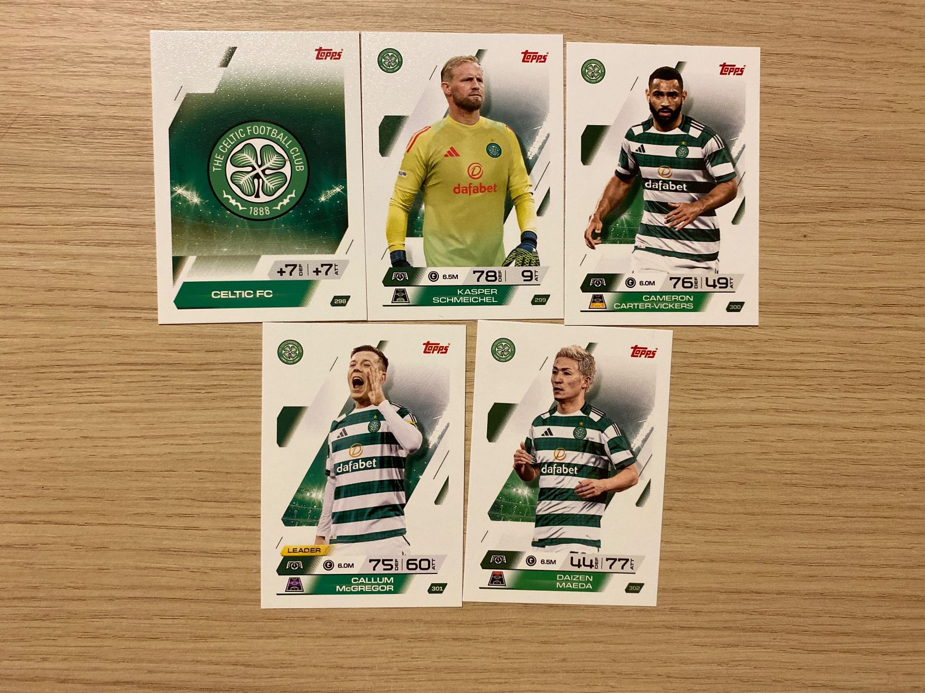 Topps Match Attax 25/26 Celtic FC komplett 298-302 (Neu (gemäss ...