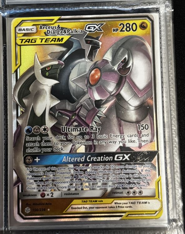 Arceus & Dialga & Palkia GX #156 Pokemon Cosmic Eclipse (Gebraucht) in Frick für CHF 20 – mit ...