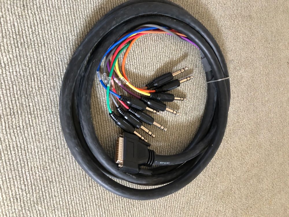 8 Channel Snake Cable - Dsub25 - TRS Jack Balanced 3 Meter (Neu (gemäss ...