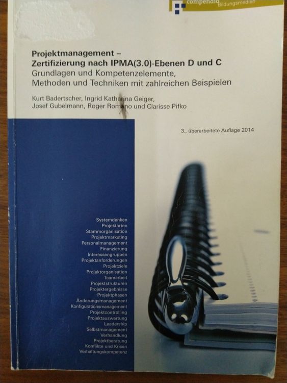 Fachbuch Projektmanagement IPMA (D und C) (Gebraucht) in Rieden AG für CHF 10 – mit Lieferung ...