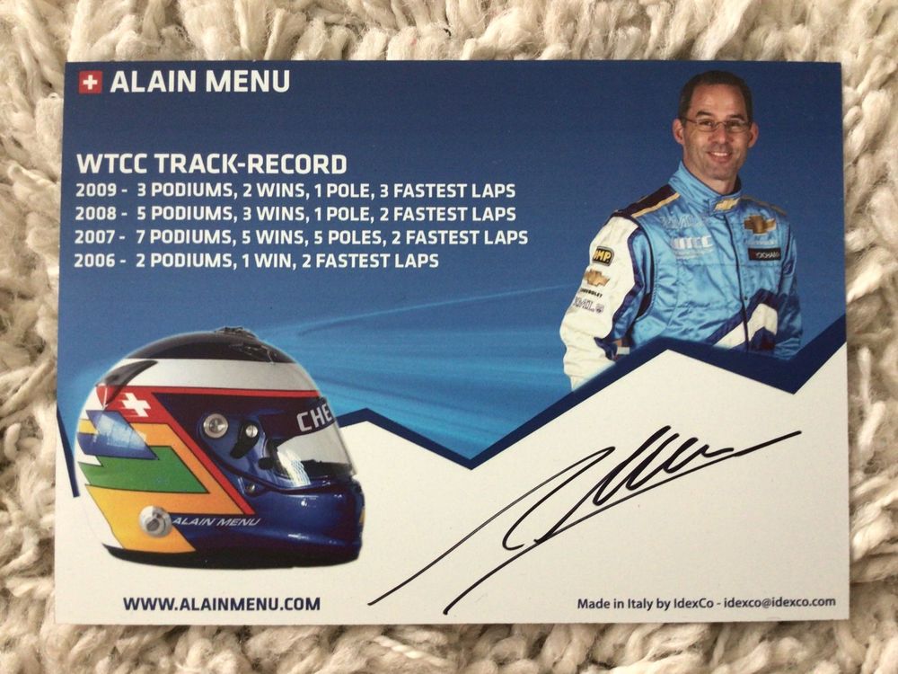 Original Autogramm Alain Menu WTCC | Kaufen auf Ricardo