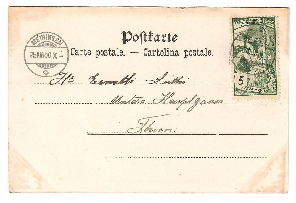 Postkarte von Interlaken und Unterseen von 1900 | Kaufen auf Ricardo