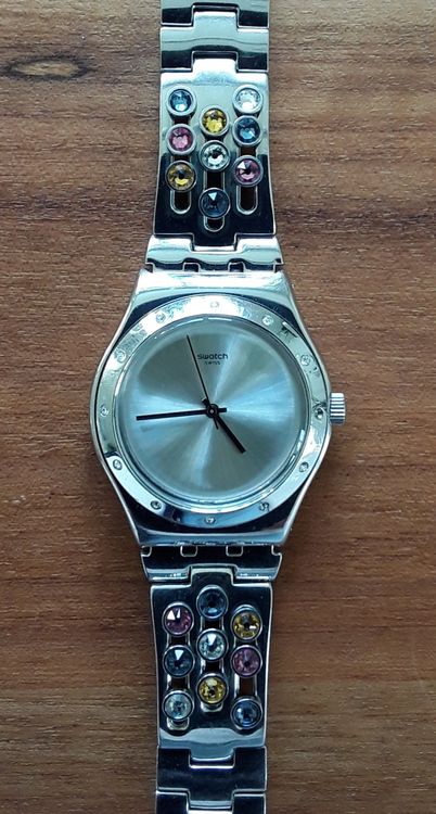 Swatch Irony Sparklance YLS196G & Leder-Armband nude | Kaufen auf Ricardo