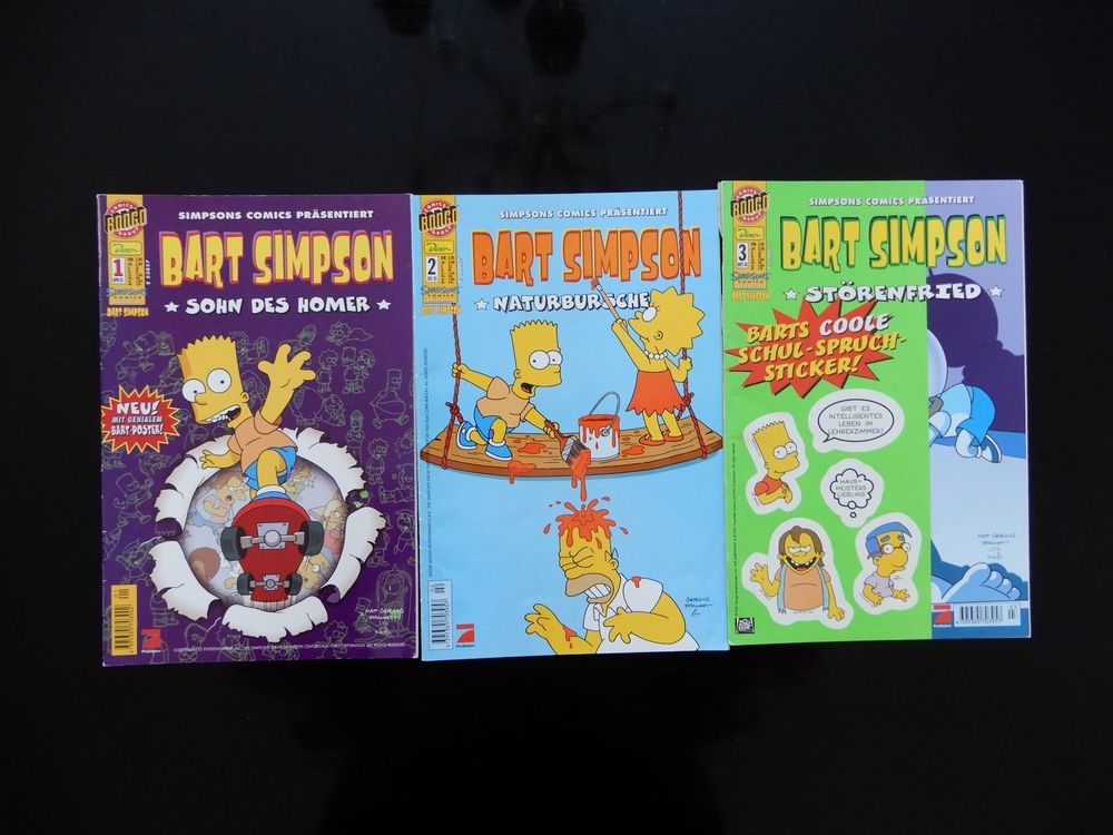 Bart Simpson Comics Nrn. 1-3 (Gebraucht) in Lenzburg für CHF 7 – mit ...
