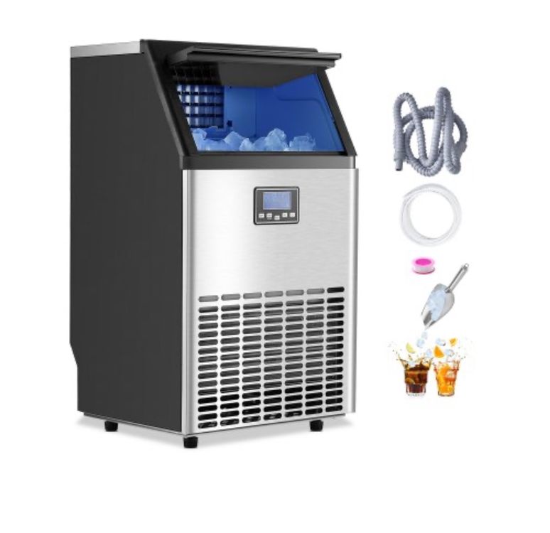 Kommerzielle Eisbereiter Eismaschine 45,36kg/Tag LED Anzeige (Neu und ...