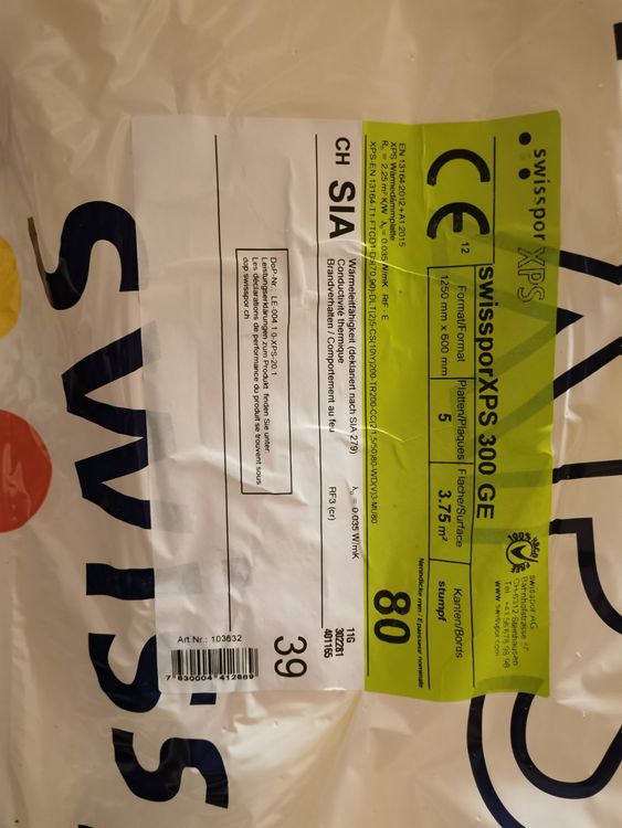 Swisspor Isolation (Neu und originalverpackt) in Oberwil BL für CHF 180 ...
