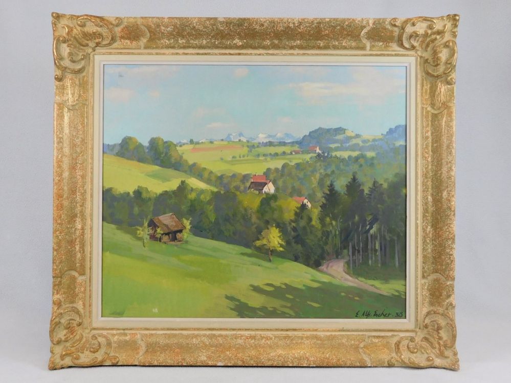 Landschaftsbild mit Rahmen "Ernst Alfred Escher" (Gebraucht) in Bülach ...