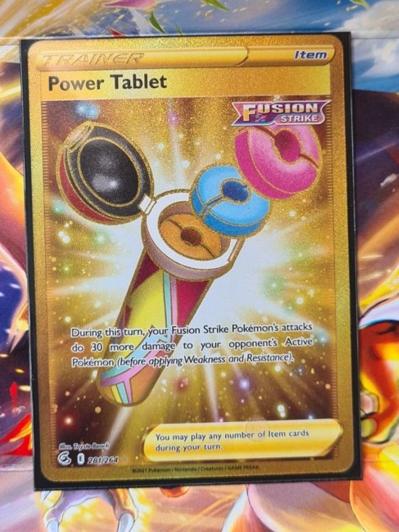Pokemonkarte Power Tablet Gold 281/264 Fusion Strike (Neu (gemäss ...