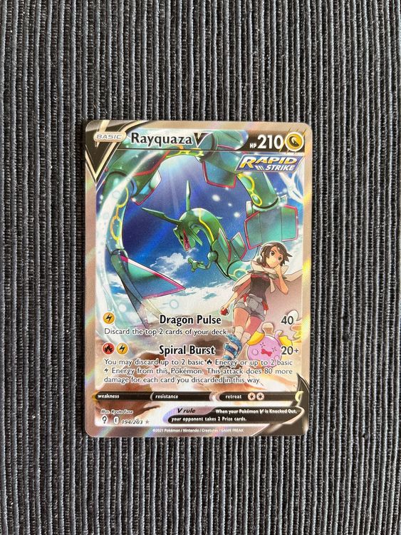 Pokemon Rayquaza V Alt Art Evolving Skies Mint (Neu (gemäss ...