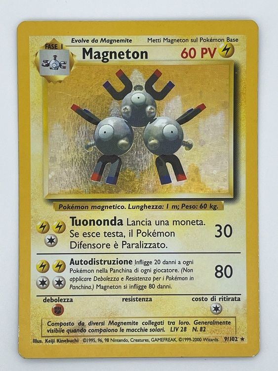 Magneton 9/102 Holo Rare Pokémon Base Set (Neu (gemäss Beschreibung ...