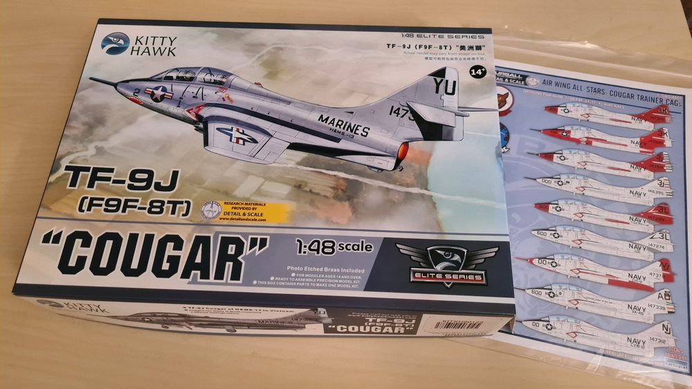 1:48 TF-9J Cougar mit extra Decals - Kitty Hawk 80129 | Kaufen auf Ricardo