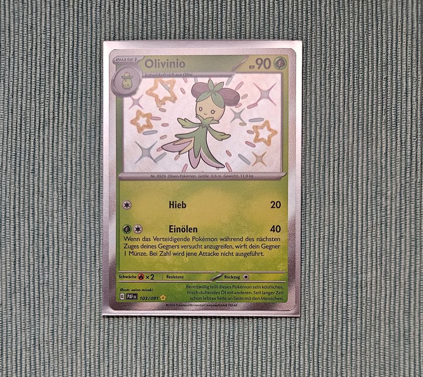 Pokémon - Olivinio Shiny (PAF 103) / Paldeas Schicksale (Neu (gemäss ...