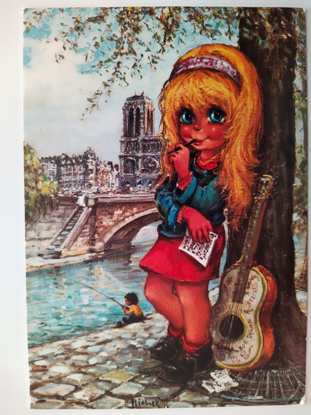 Vintage Postkarte Michel Thomas La Muse - Paris dat. 1983 (Gebraucht) in Ohmstal für CHF 3 – mit ...