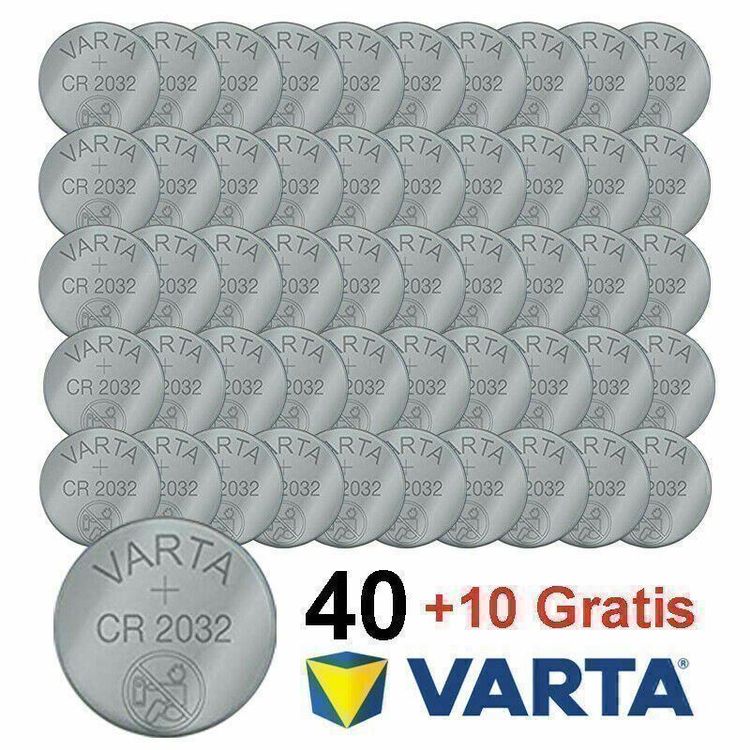 VARTA 50 Stück CR2032 2032 CR-2032 NEU (Neu und originalverpackt) in ...