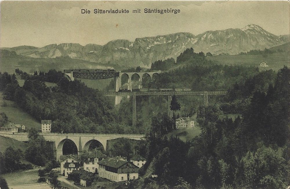 Die Sitterviadukte mit Säntisgebirge | Kaufen auf Ricardo