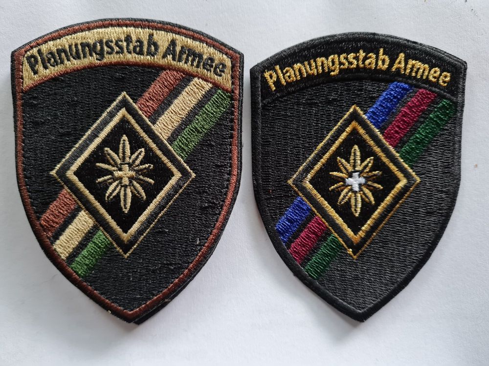 Armée Abzeichen Badges Duo Planung Stab Armée 1x Klett (Gebraucht) in ...