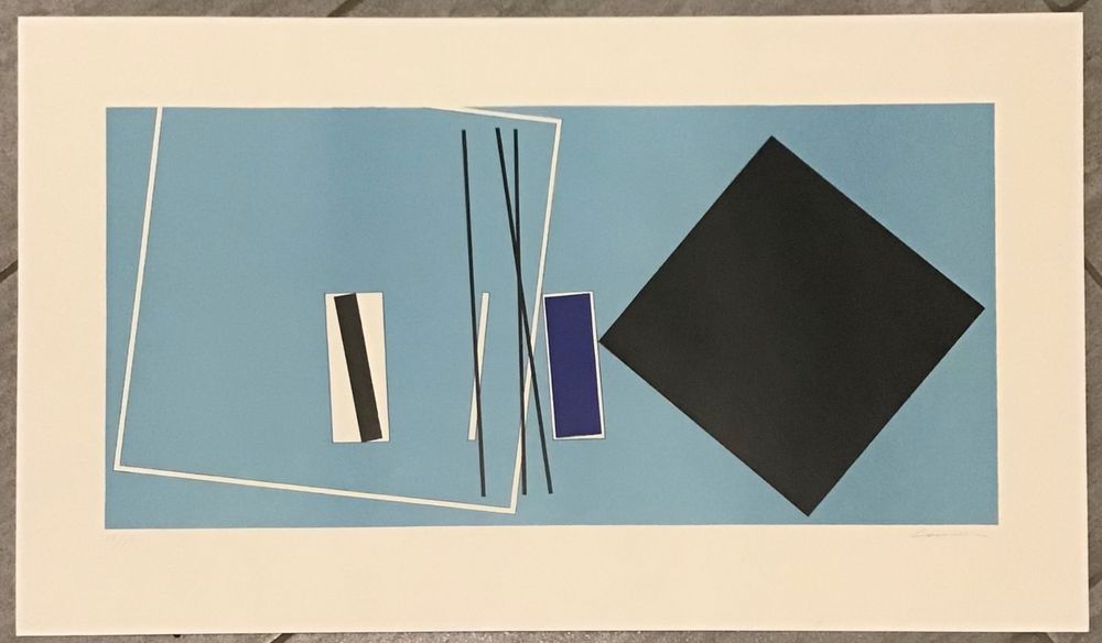 Konkrete Lithographie Unleserlich Signiert | Kaufen auf Ricardo