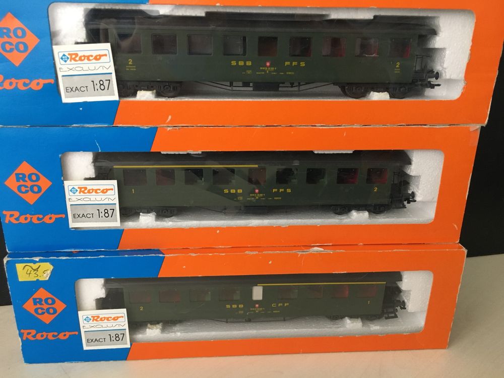 2xArt.44730/1x/44731Roco SBB WS Seetalwagen (Neu (gemäss Beschreibung ...