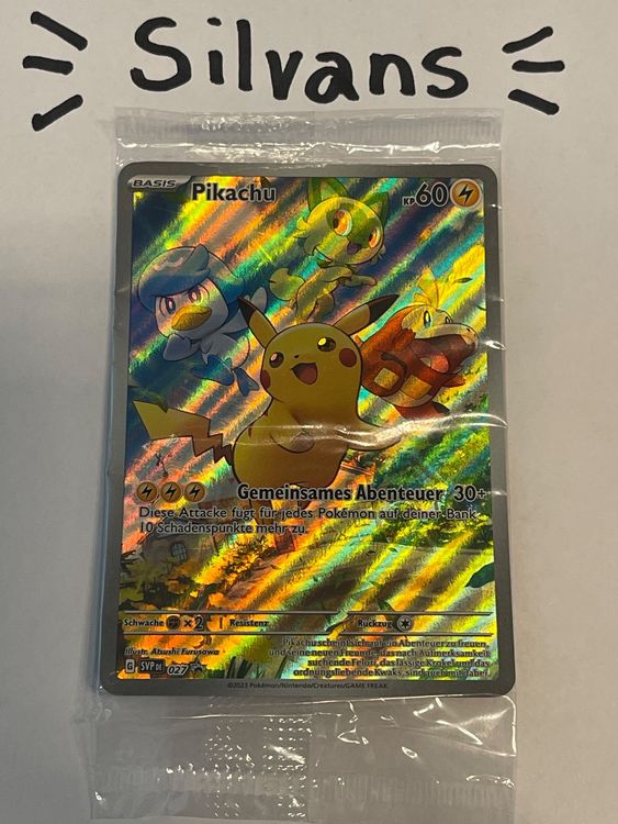 Pikachu Black Star Promo SVP027 Deutsch Sealed (Neu (gemäss ...