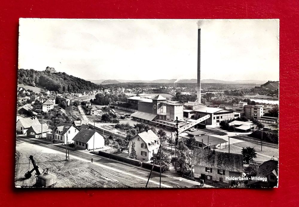 Holderbank - Wildegg - Fabrik mit Hochkamin - 1959 (Gebraucht) in Rothrist für CHF 18.5 – mit ...