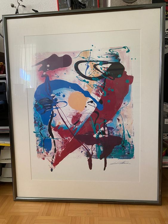 Original Gemälde unles. signiert XXL 100 x 85 cm, mit Rahmen | Kaufen auf Ricardo