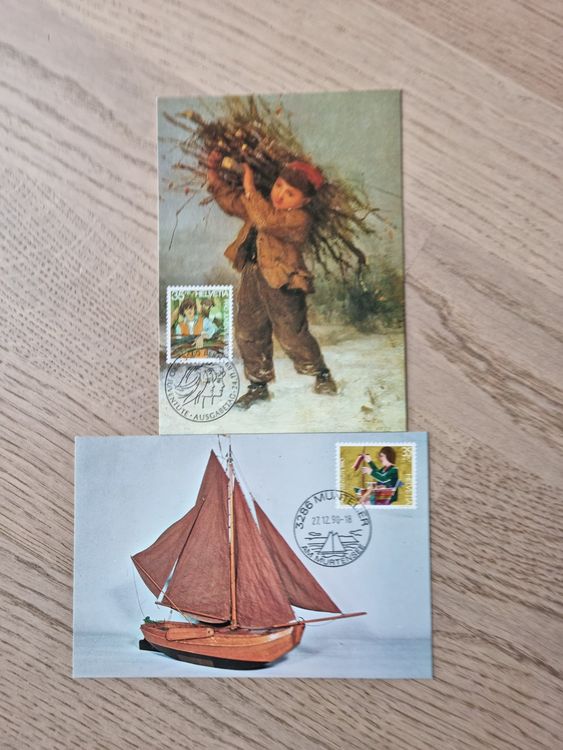 1988/90 2 Maximumkarten Pro Juventute (Gebraucht) in Arni AG für CHF 4 – mit Lieferung auf ...