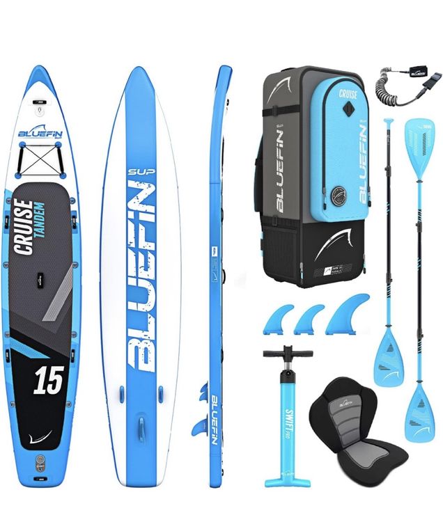 BLUEFIN Cruise Tandem SUP Board, aufblasbar, Top Zustand | Kaufen auf ...